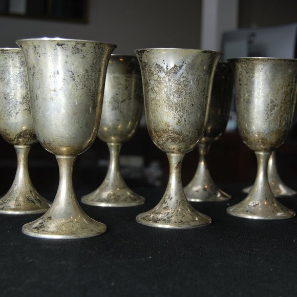 Dining | 8 Antique Sterling Silver Cups | Poshmark